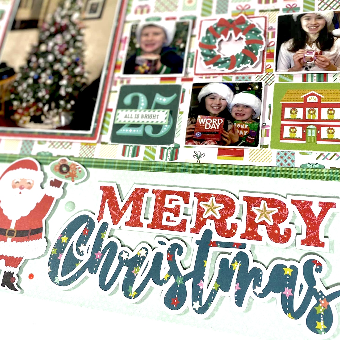 Merry Christmas Double Page layout - Jennifer Edwardson Creative